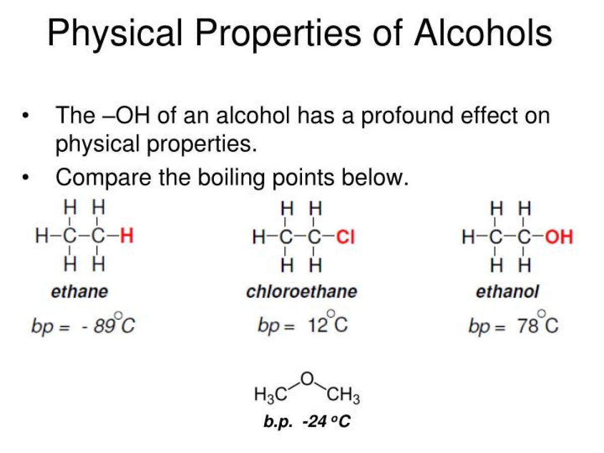 What Is The Chemical Properties Of Alcohol - Infoupdate.org